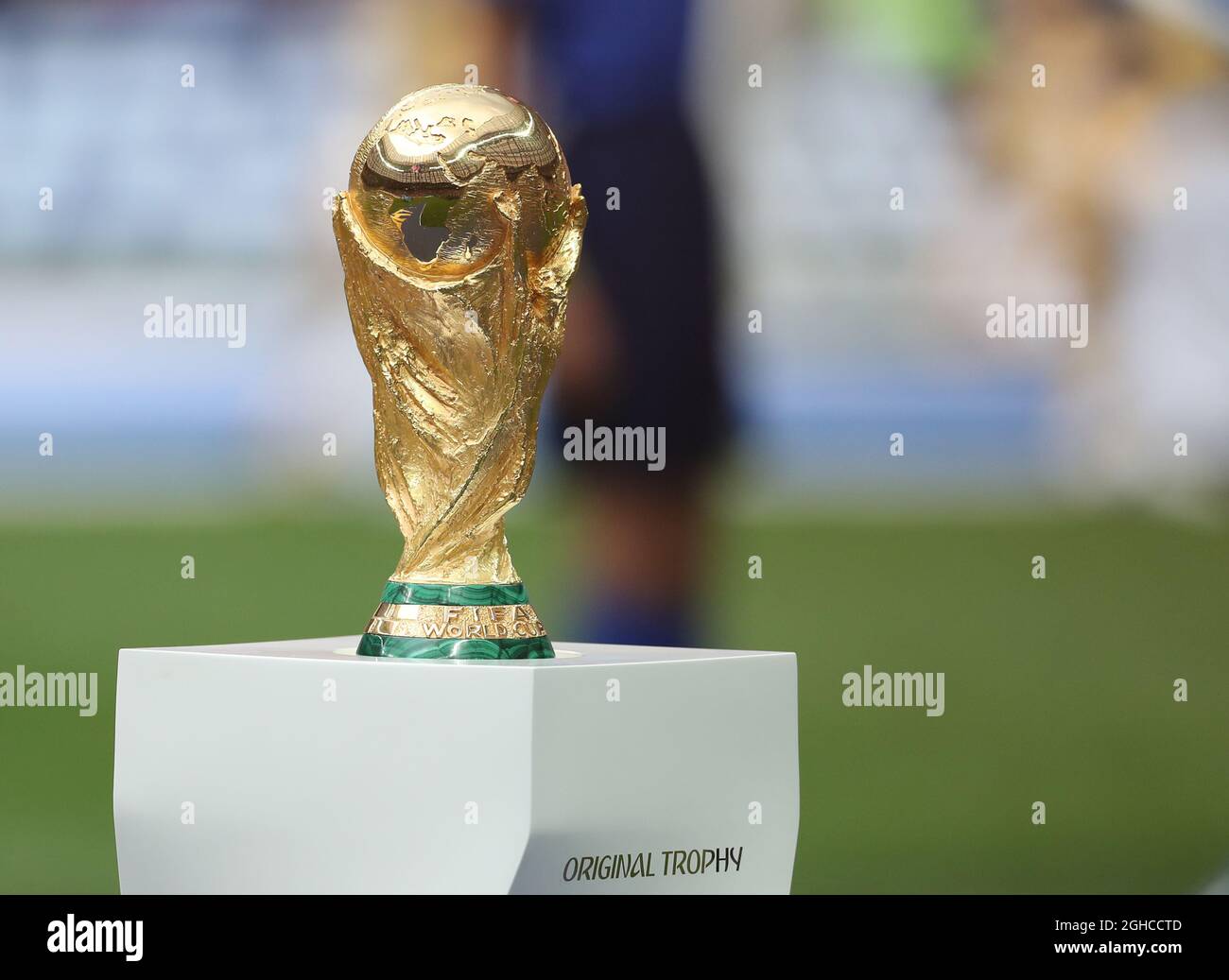 The original World Cup trophy on display during the FIFA World Cup 2018 ...