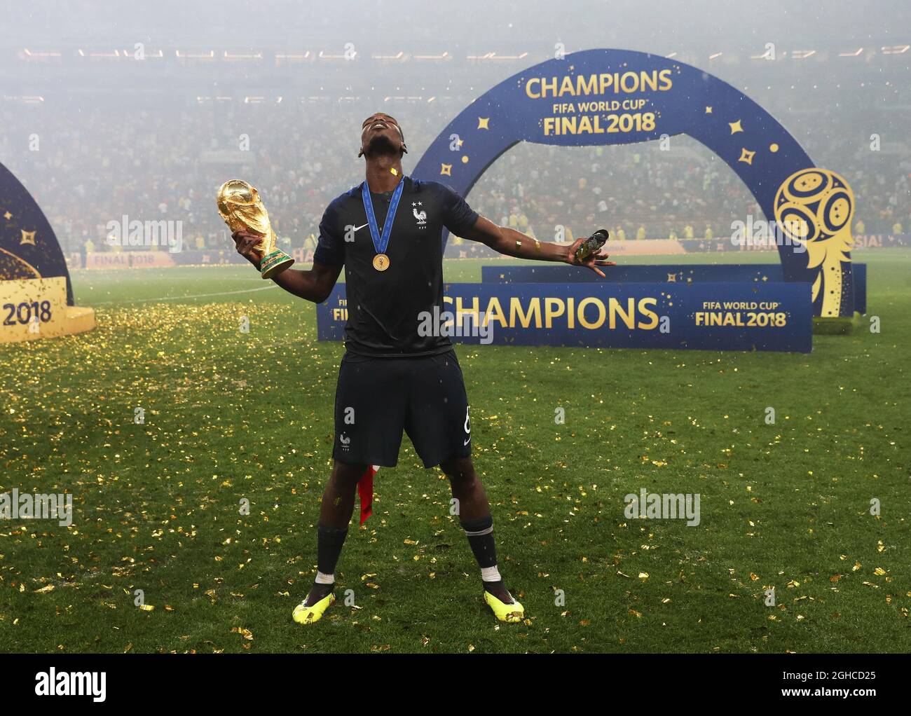 Paul pogba world cup trophy hi-res stock photography and images - Alamy