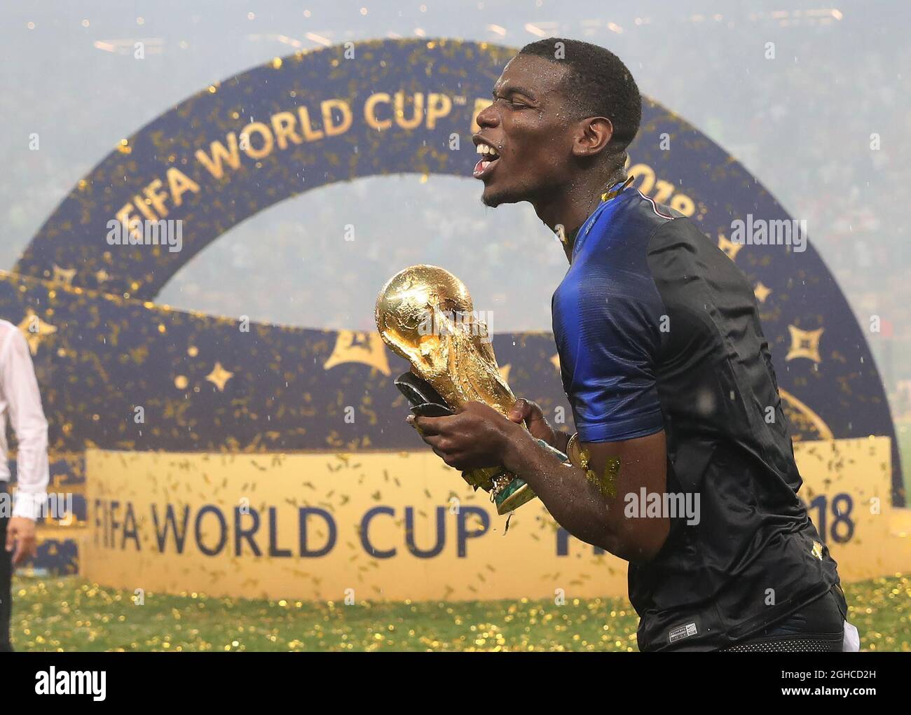 Paul pogba world cup trophy hi-res stock photography and images - Alamy