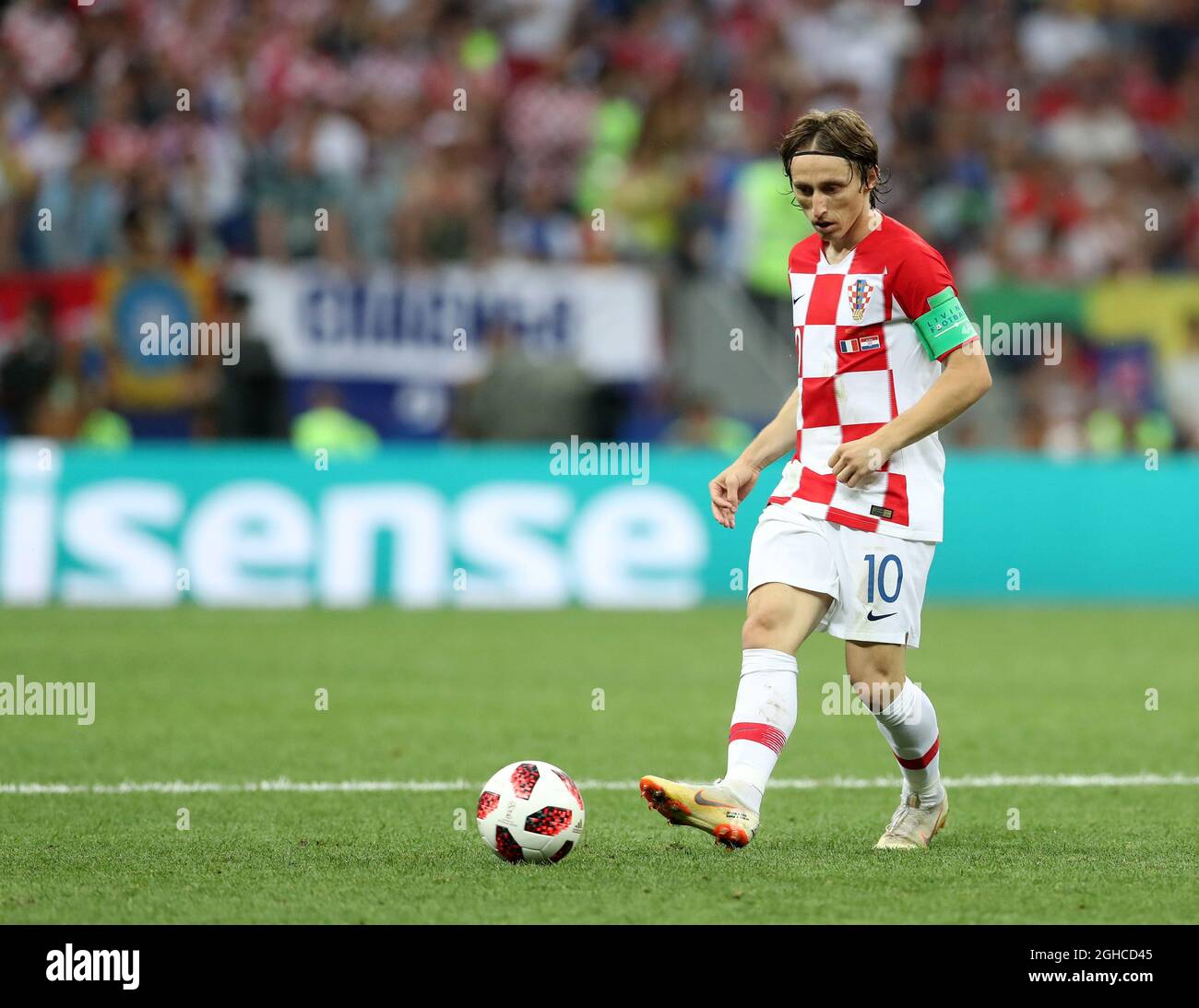 Croatiaâ€™s Luka Modric in action during the FIFA World Cup 2018 Final ...