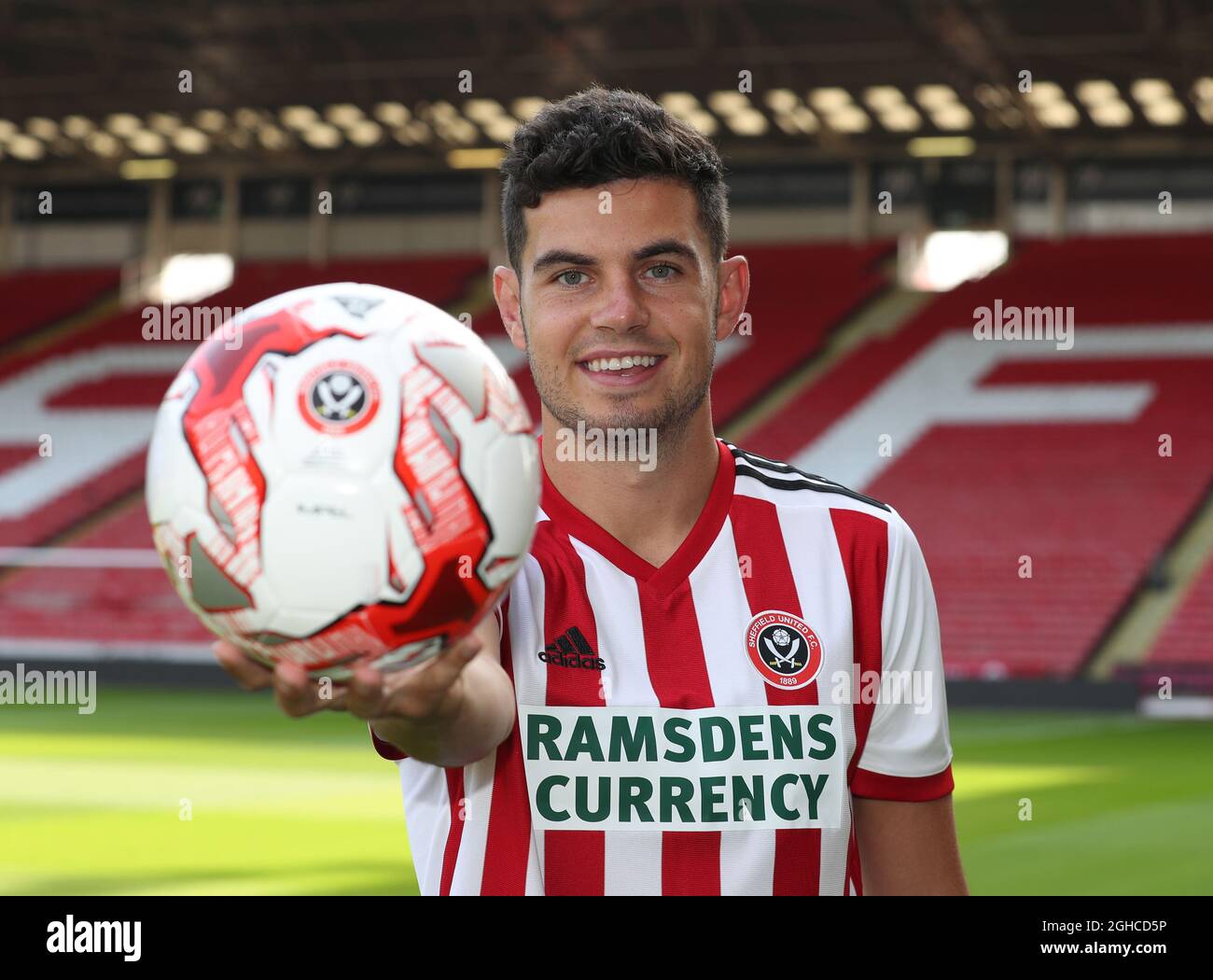 John Egan signs for Sheffield Utd and poses for pictures at Bramall ...