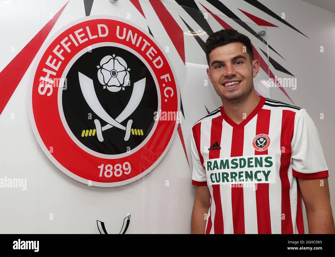 John Egan signs for Sheffield Utd and poses for pictures at Bramall ...