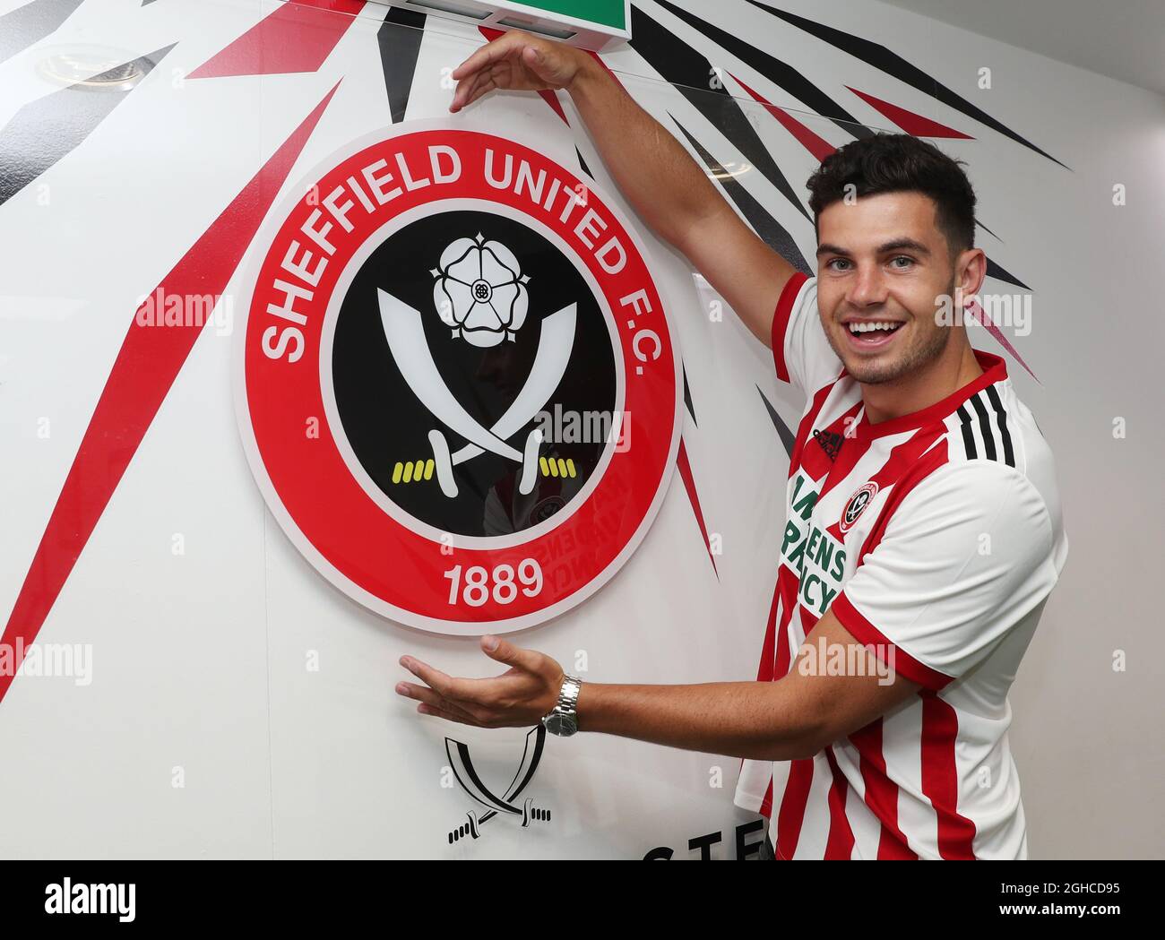 John Egan signs for Sheffield Utd and poses for pictures at Bramall ...