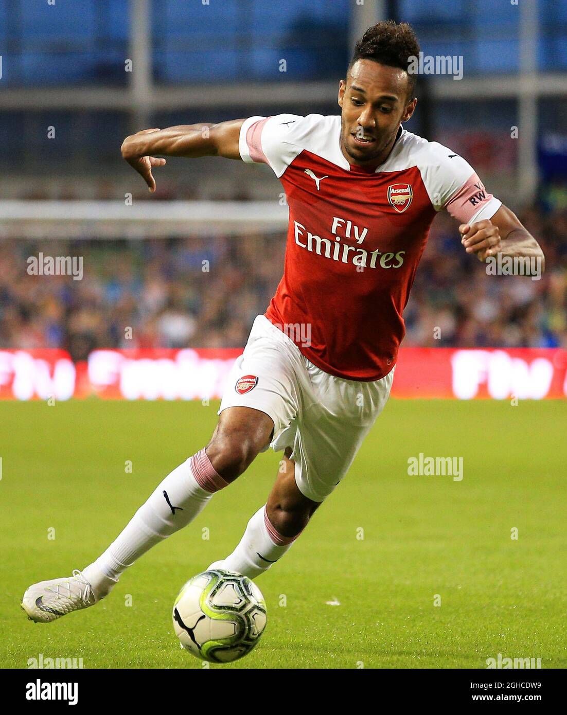 Arsenal's Pierre-Emerick Aubameyang during the pre season friendly ...