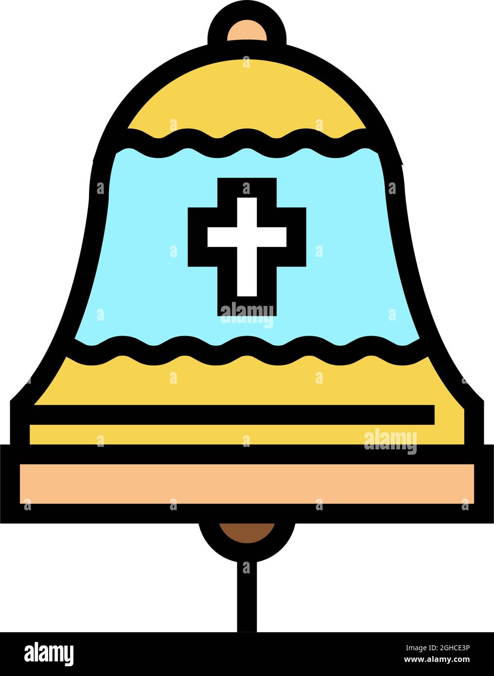 bell christianity color icon vector illustration Stock Vector Image ...