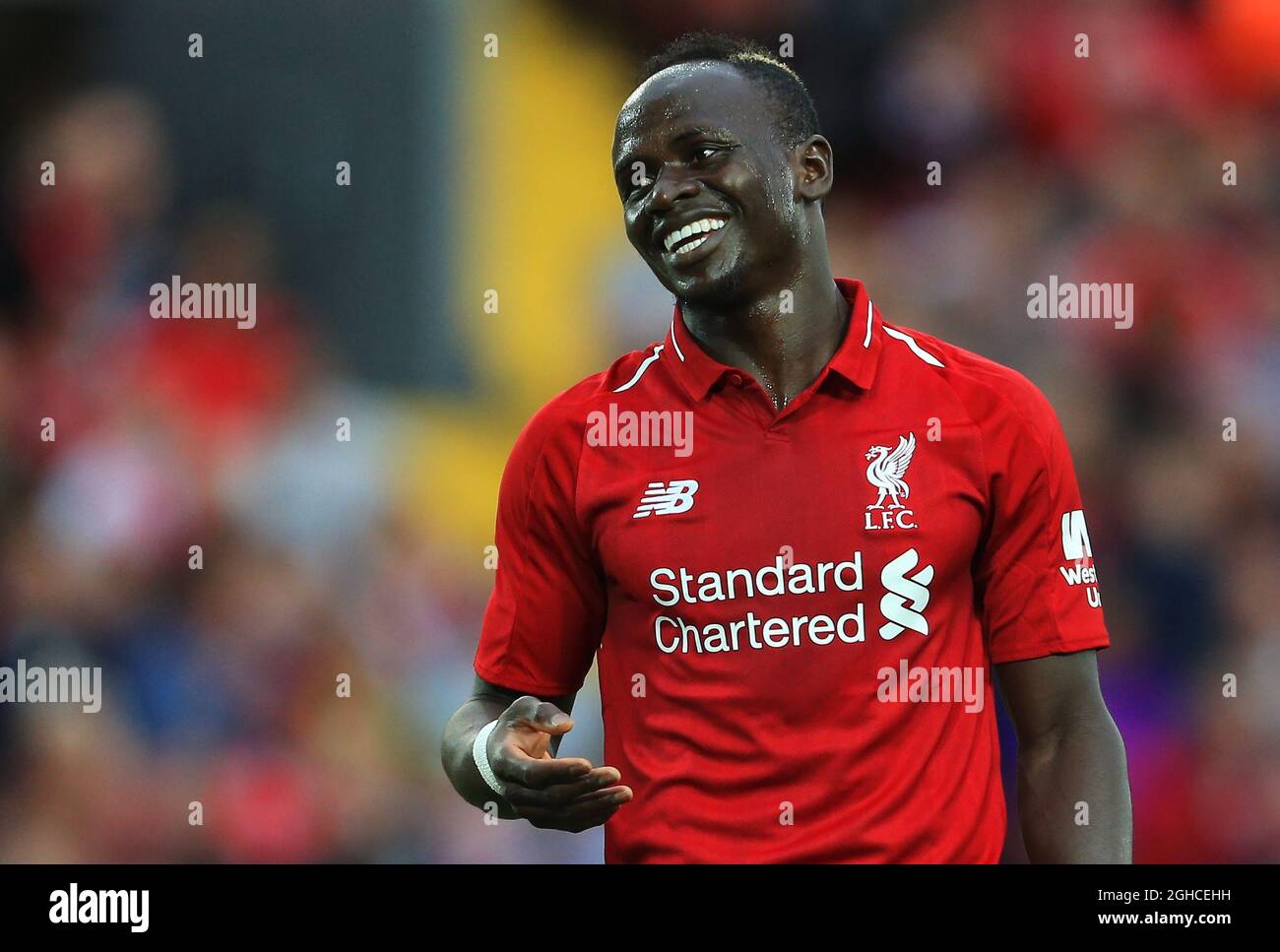 Liverpool's Sadio Mane during the pre-season friendly match at Anfield ...