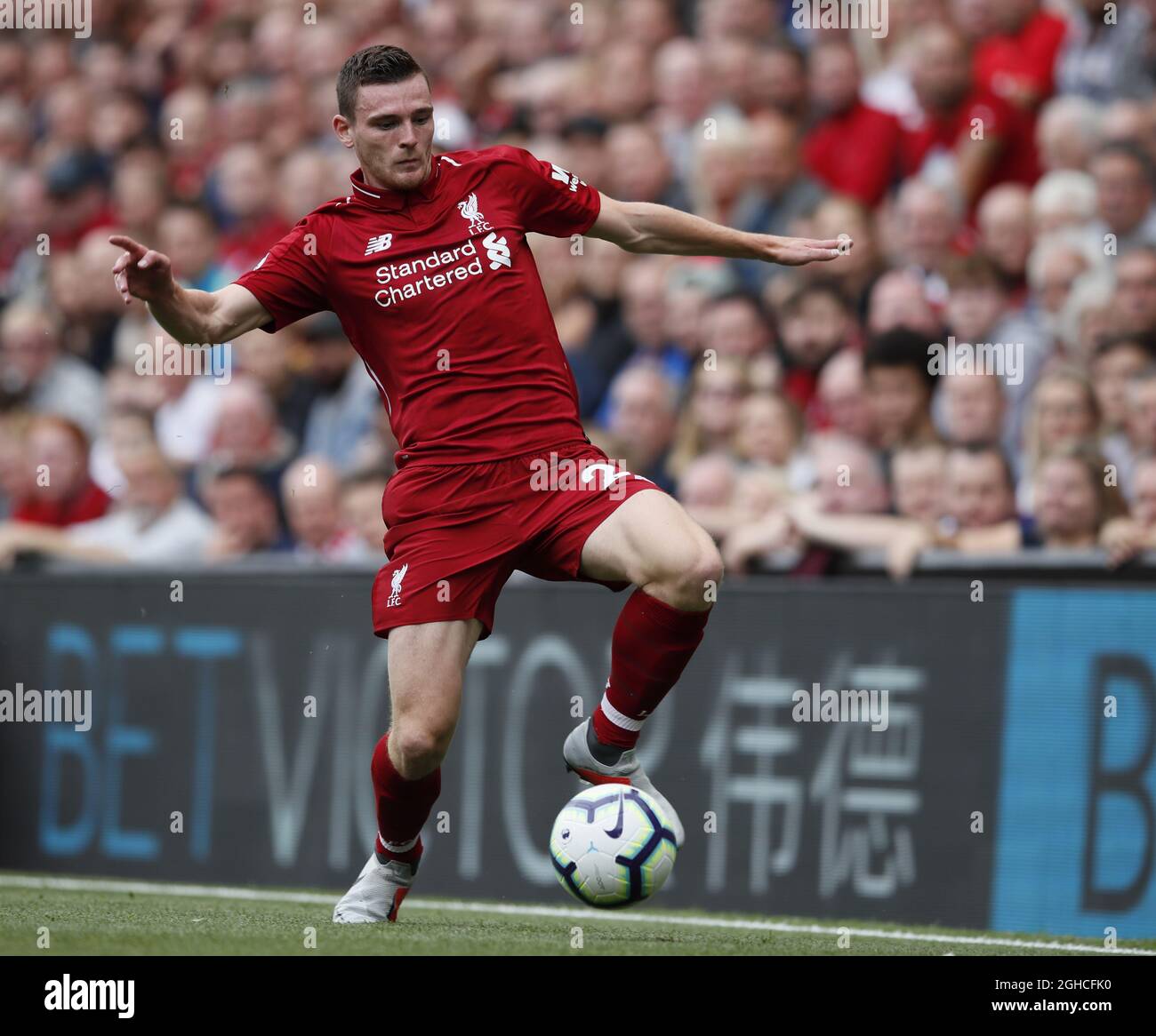 Andrew Robertson of Liverpool during the Premier League match at ...