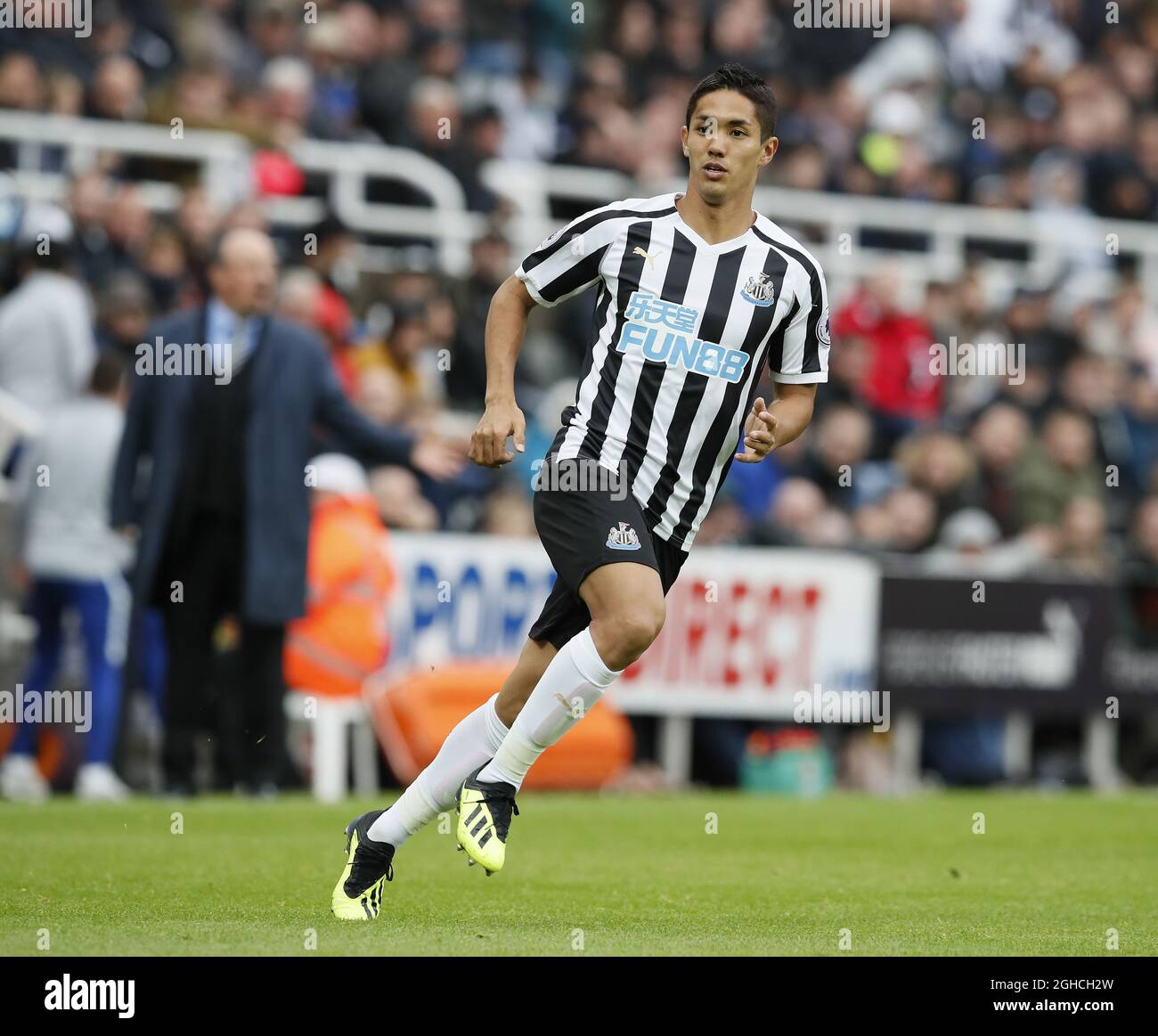 Yoshinori Muto of Newcastle United in action during the Premier League ...