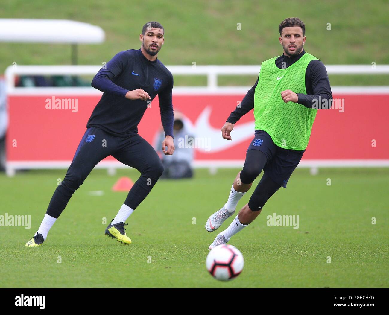 Ruben Loftus-Cheek (left) and Kyle Walker during the England senior ...