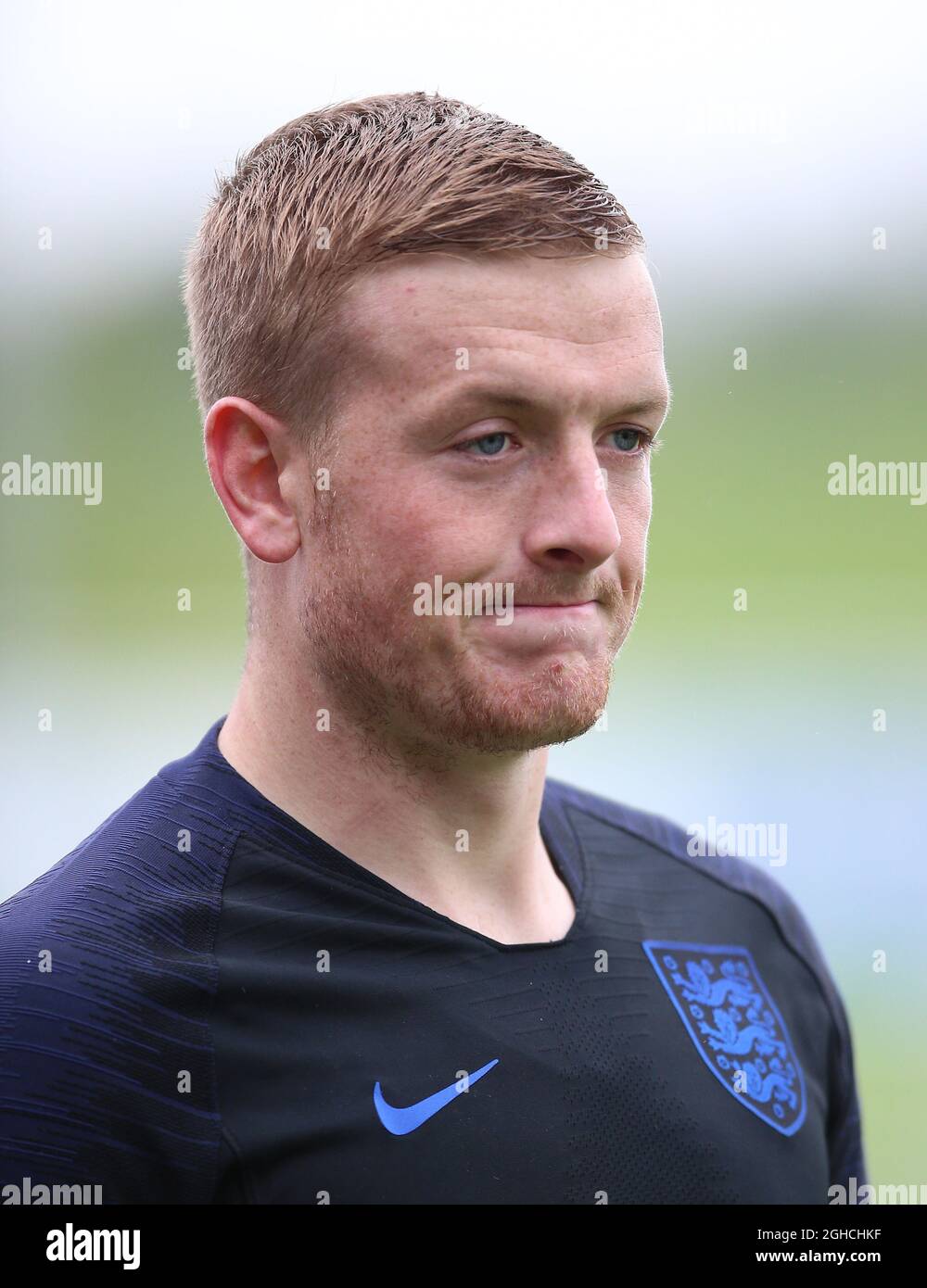 Jordan Pickford during the England senior squad training session at St ...