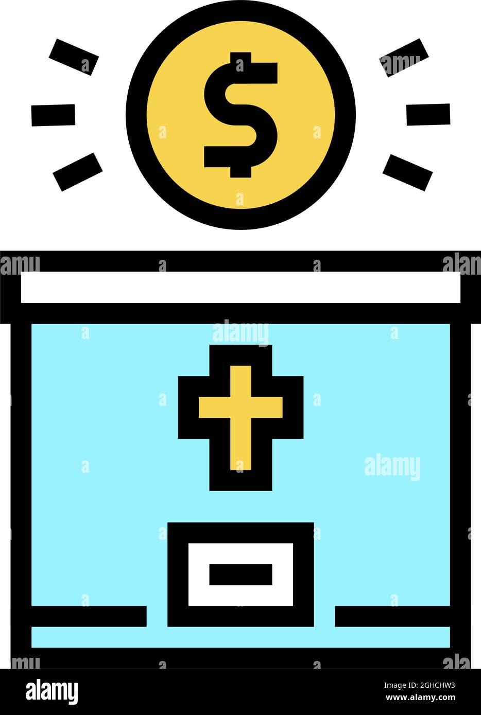donation christianity color icon vector illustration Stock Vector Image ...