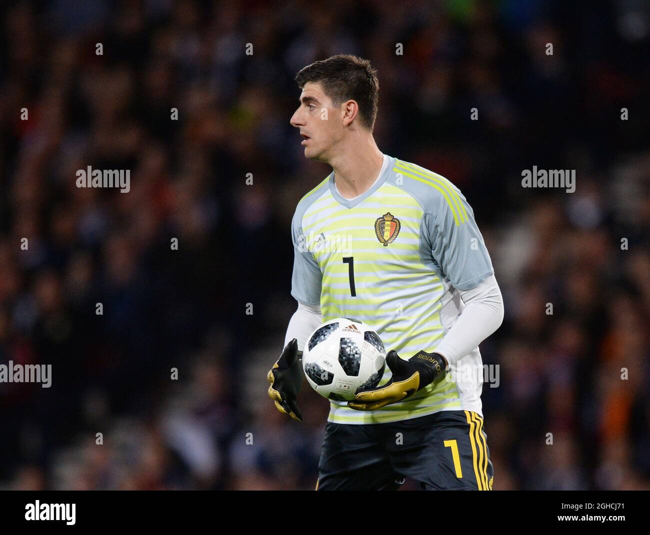 Thibaut Courtois of Belgium during the International Friendly match at ...