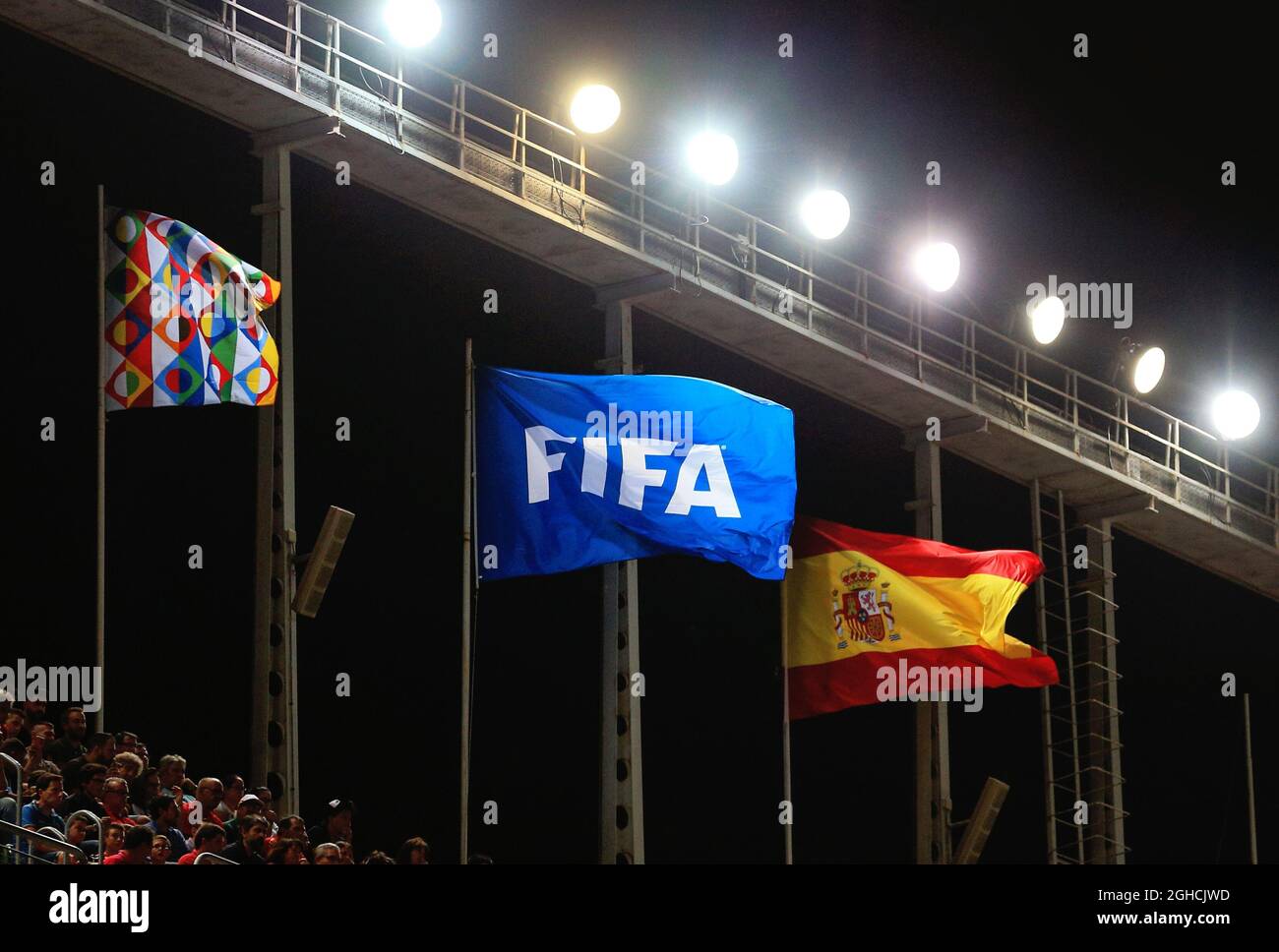Uefa flags hang in stadium hi-res stock photography and images - Alamy
