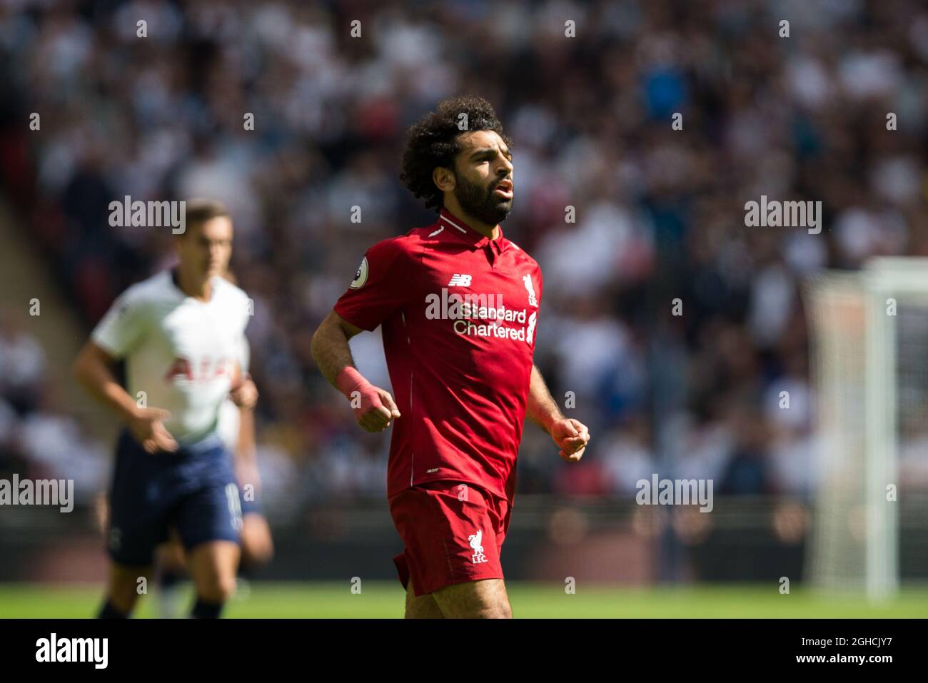 Mohamed Salah of Liverpool during the Premier League match at Wembley ...