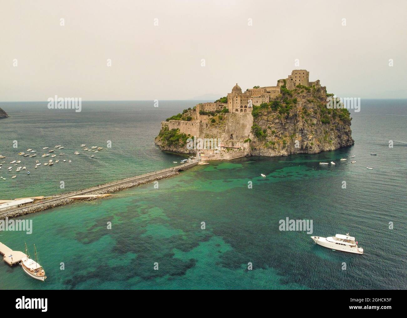 Medieval Aragonese Castle of Ischia in Italy Stock Photo - Alamy