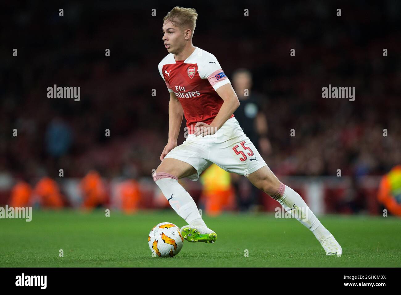 Emile Smith Rowe of Arsenal in action during the UEFA Europa League ...