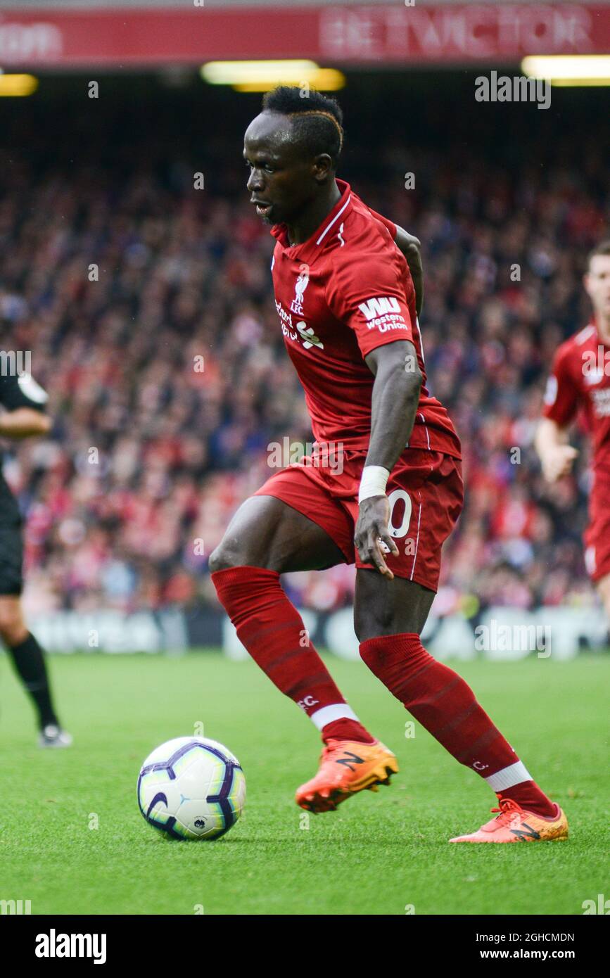 Sadio Mane of Liverpool during the Premier League match at Anfield ...