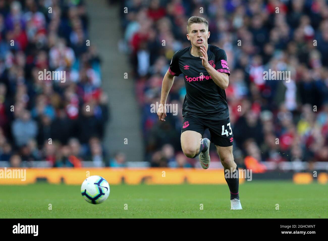 Jonjoe Kenny of Everton during the Premier League match at the Emirates ...