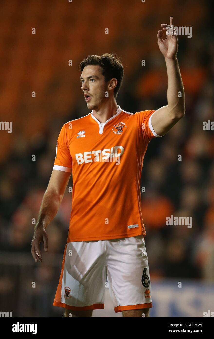 Ben Heneghan of Blackpool during the Carabao Third Round match at ...