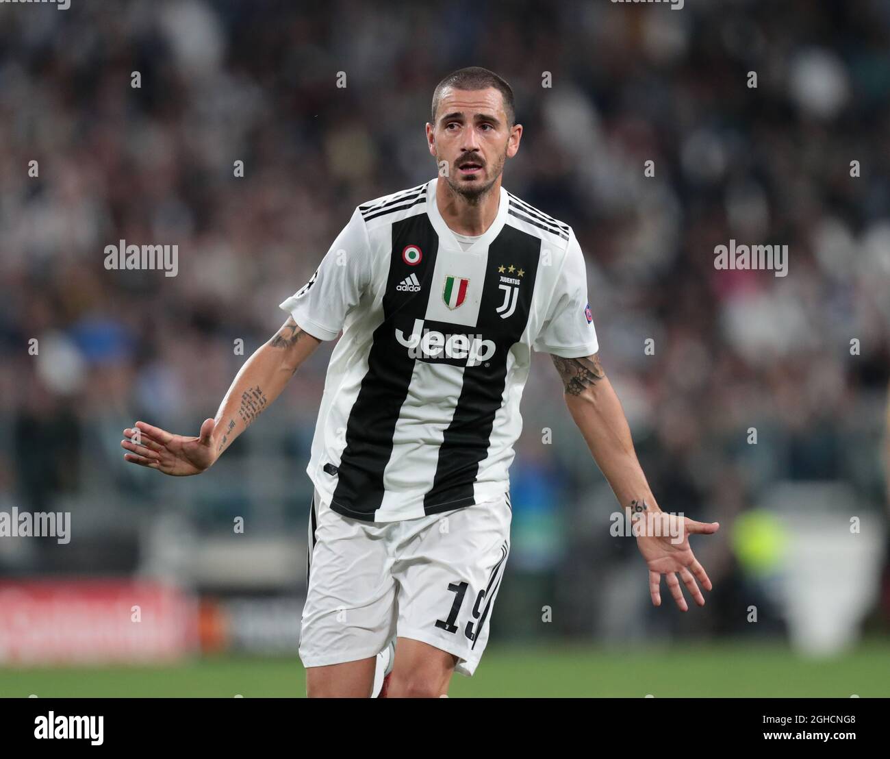 Leonardo Bonucci of Juventus during the UEFA Champions League Group H ...