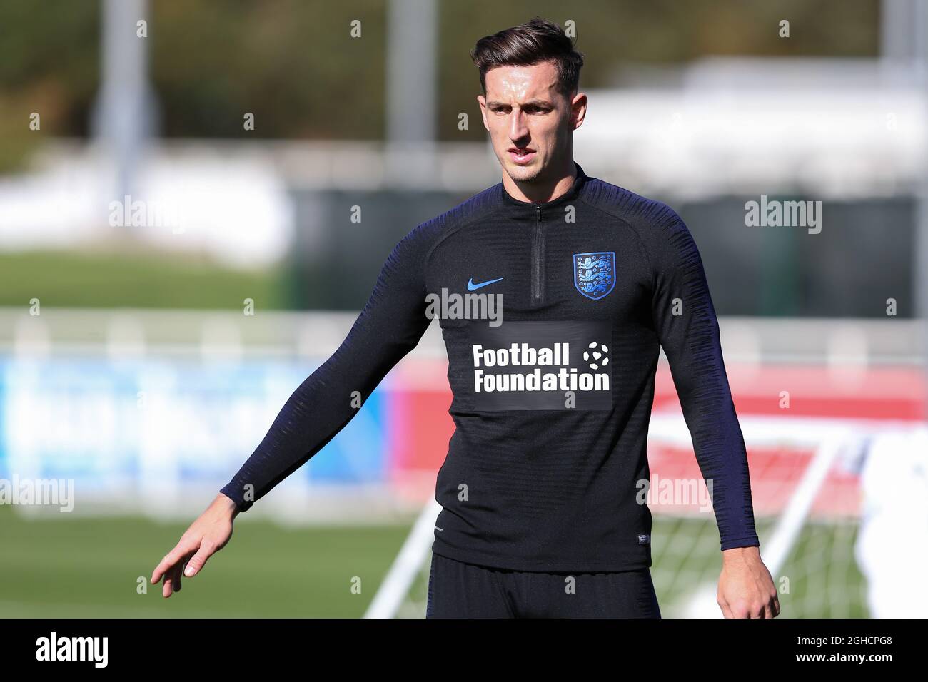 Lewis Dunk during the England senior squad training session at St ...