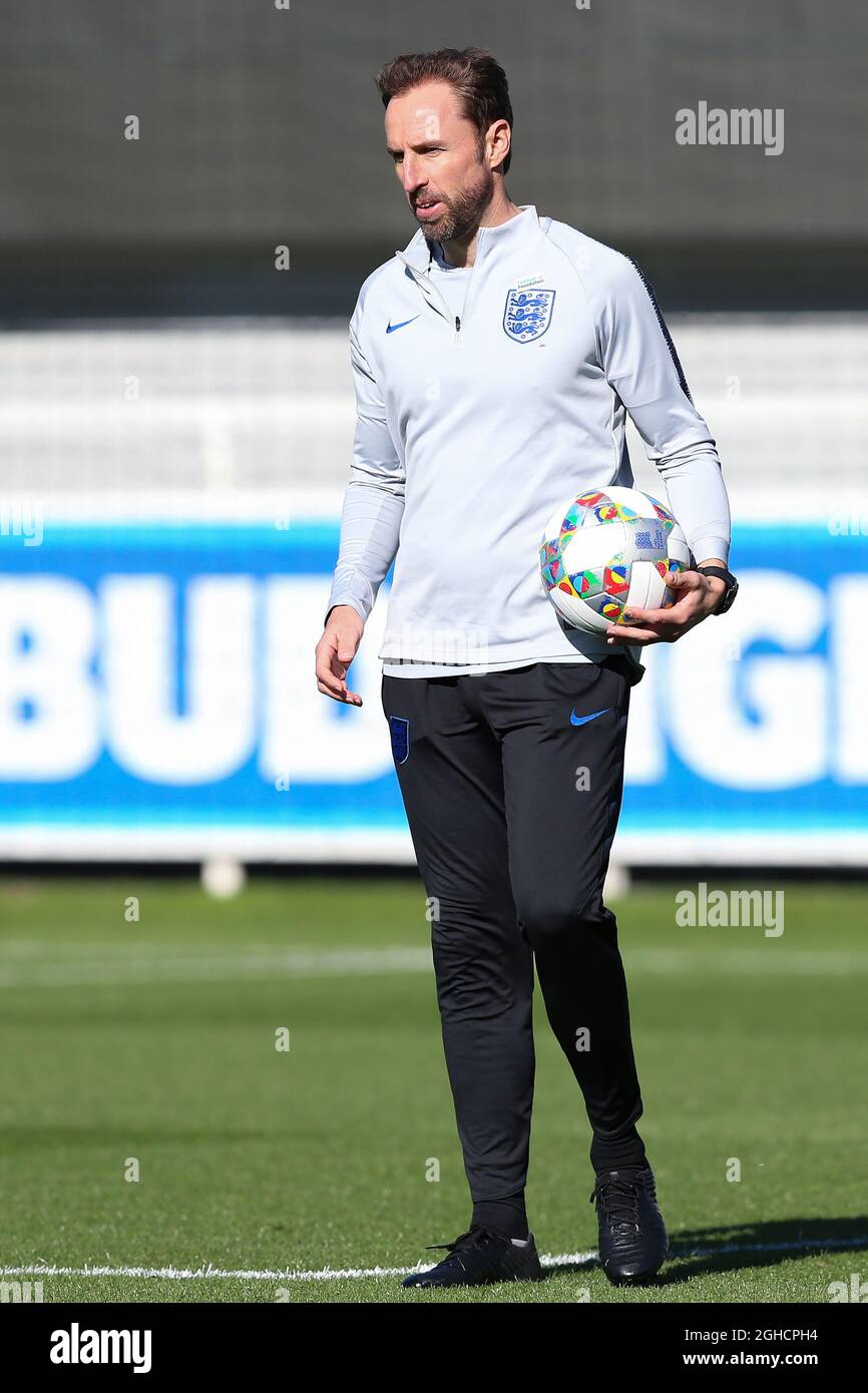 Gareth Southgate during the England senior squad training session at St ...