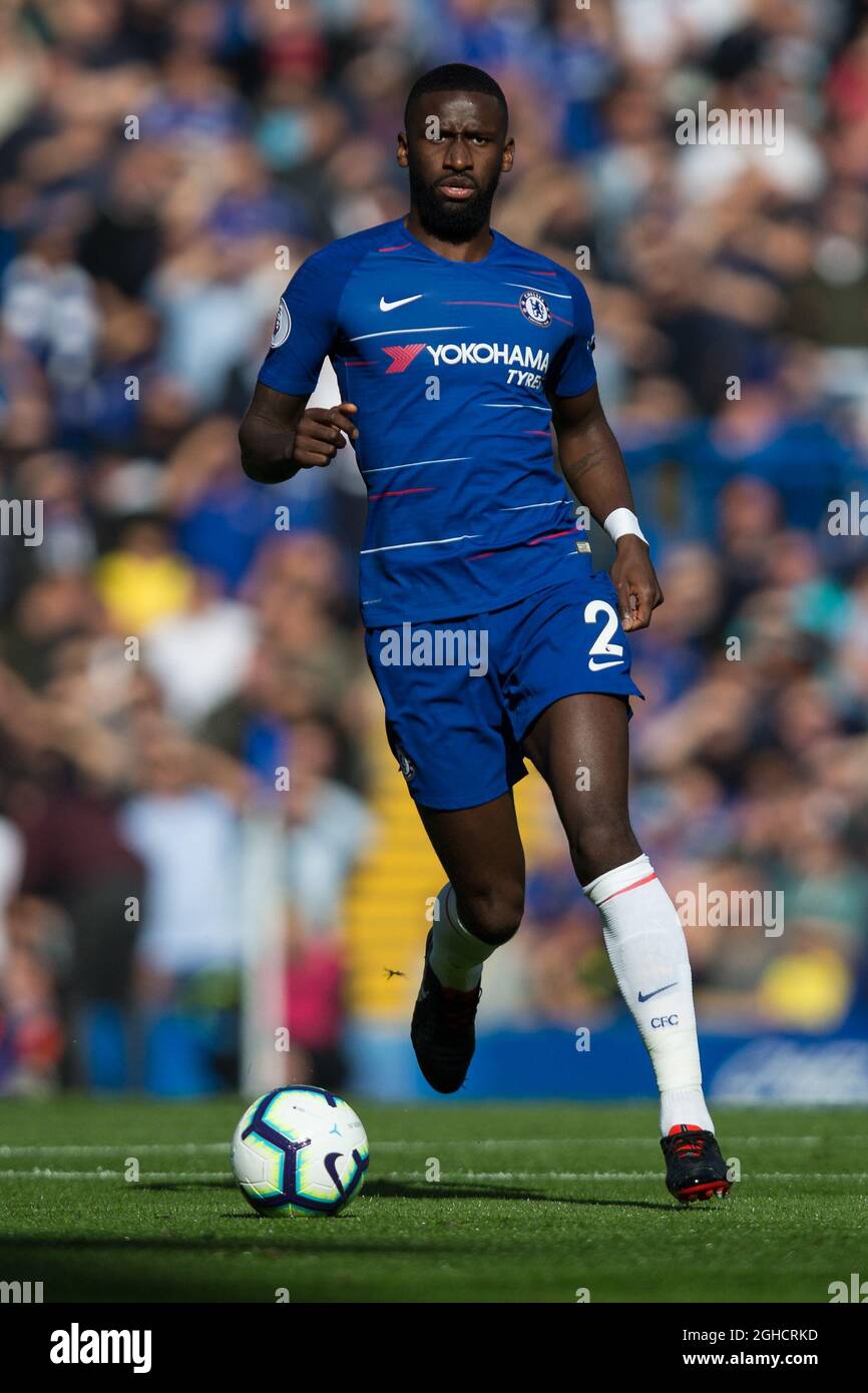 Antonio Rudiger of Chelsea in action during the Premier League match at ...