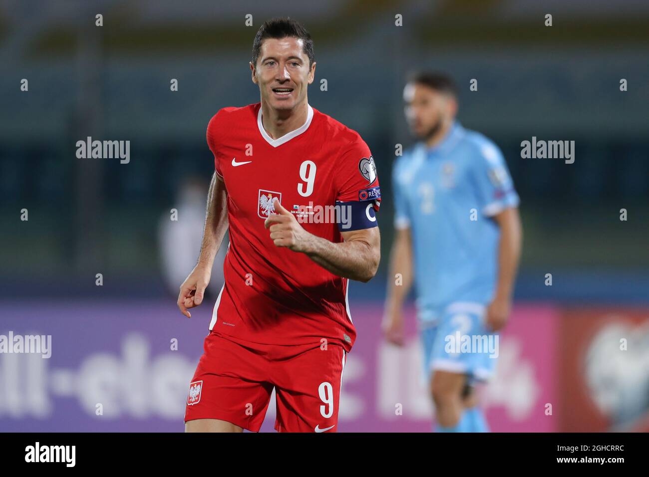 Serravalle, Italy, 5th September 2021. Robert Lewandowski of Poland ...