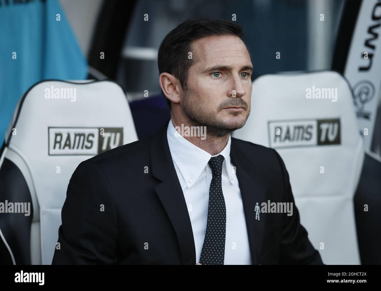 Frank Lampard manager of Derby County during the Sky Bet Championship ...