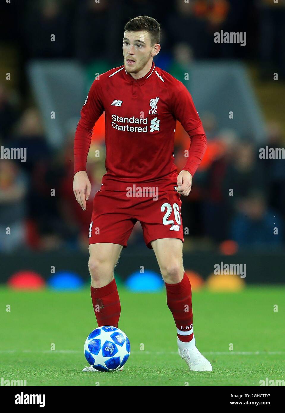Liverpool's Andrew Robertson during the UEFA Champions League match at ...