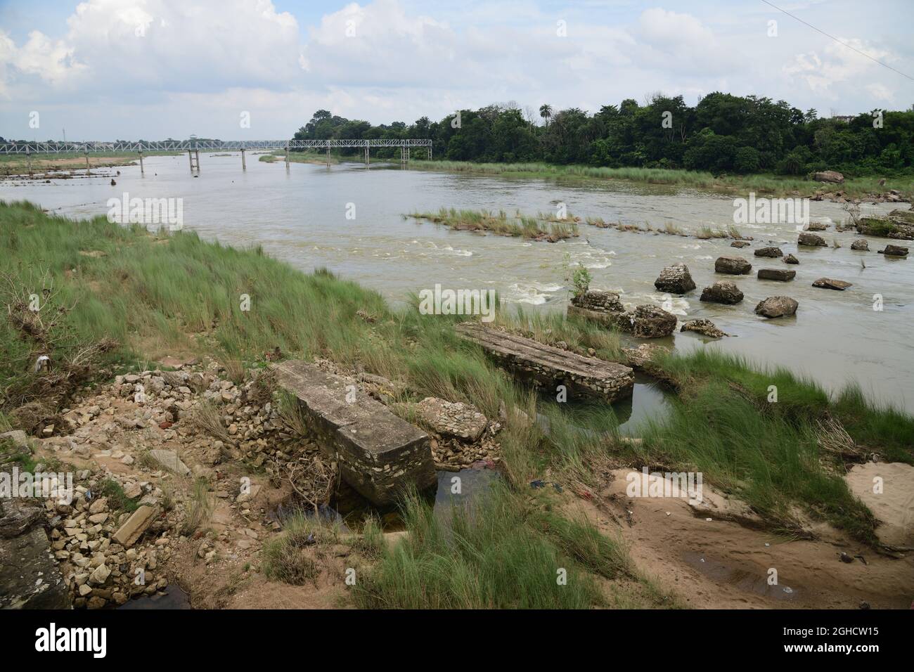 River Dwarakeswar at Rajagram. Bankura, West Bengal, India Stock Photo ...