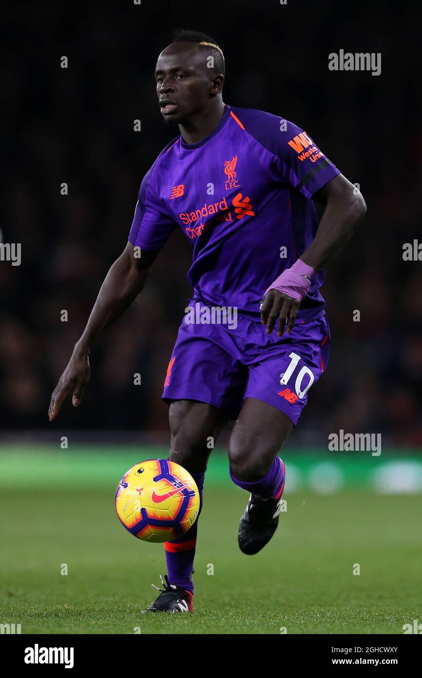 Sadio Mane of Liverpool during the Premier League match at the Emirates ...