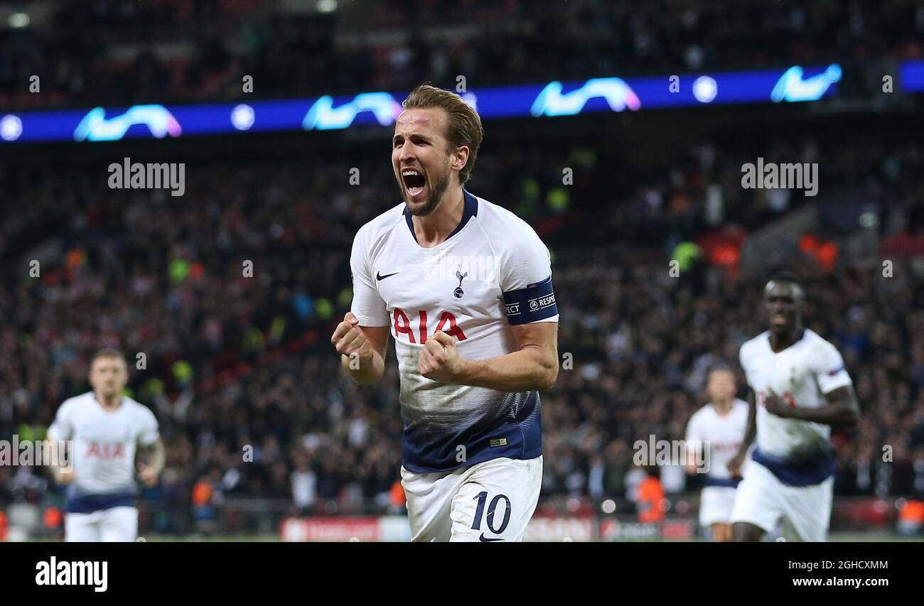 Harry kane celebrates champions league hi-res stock photography and ...