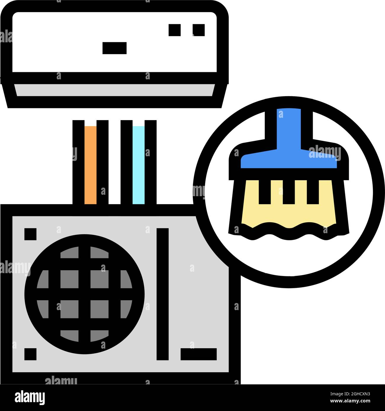 duct cleaning color icon vector illustration Stock Vector Image & Art ...