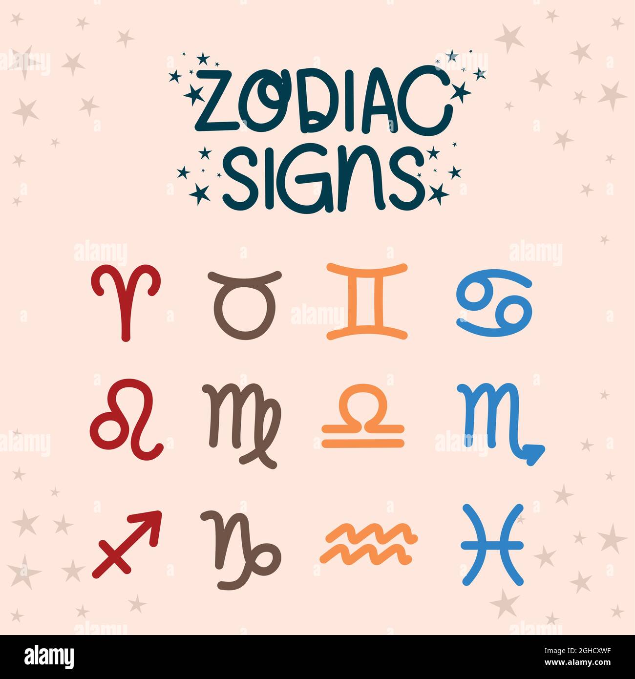 pretty zodiac signs Stock Vector Image & Art - Alamy