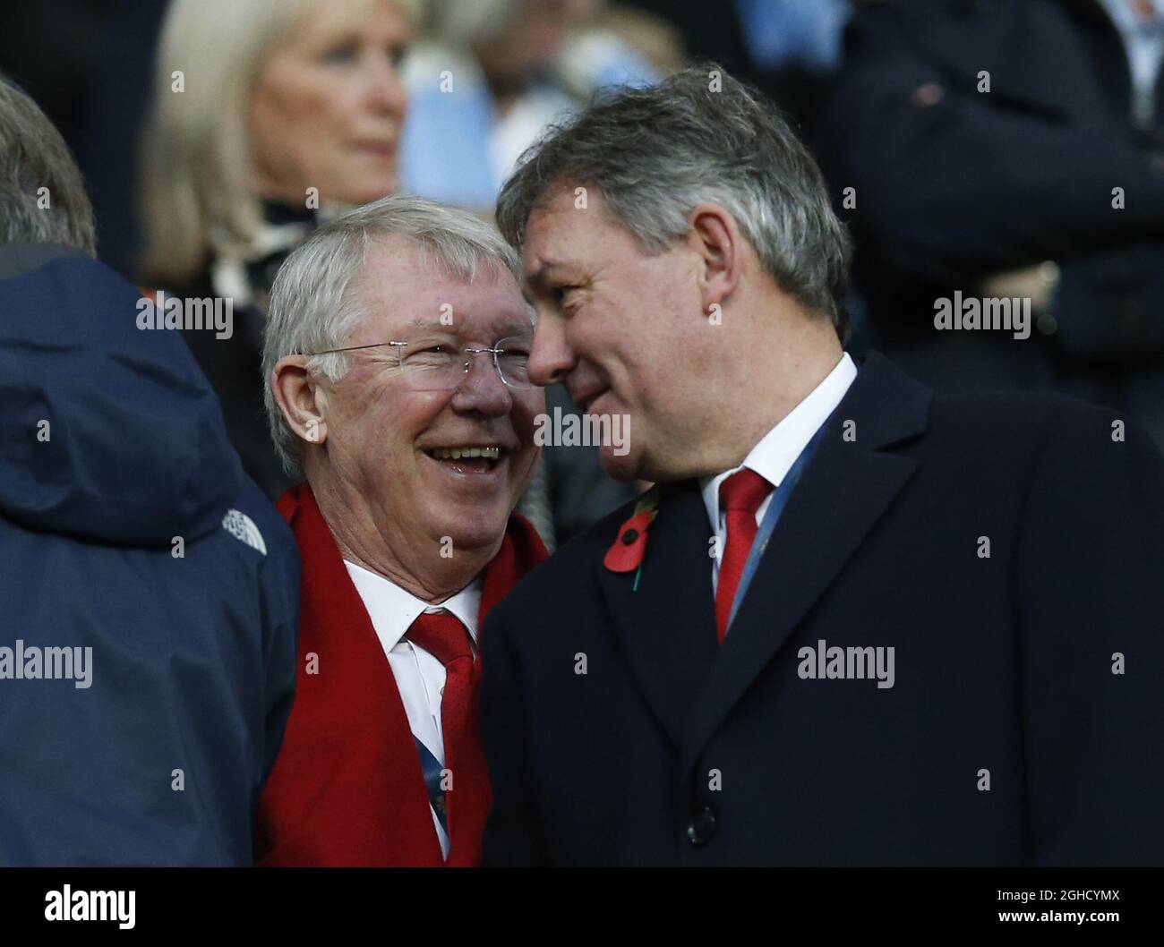 Former manager Sir Alex Ferguson's and former captain Bryan Robson ...