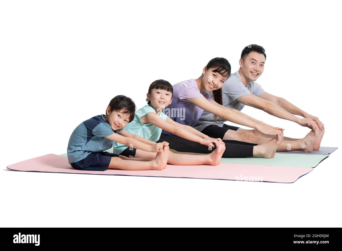 Family and flexibility Cut Out Stock Images & Pictures - Alamy