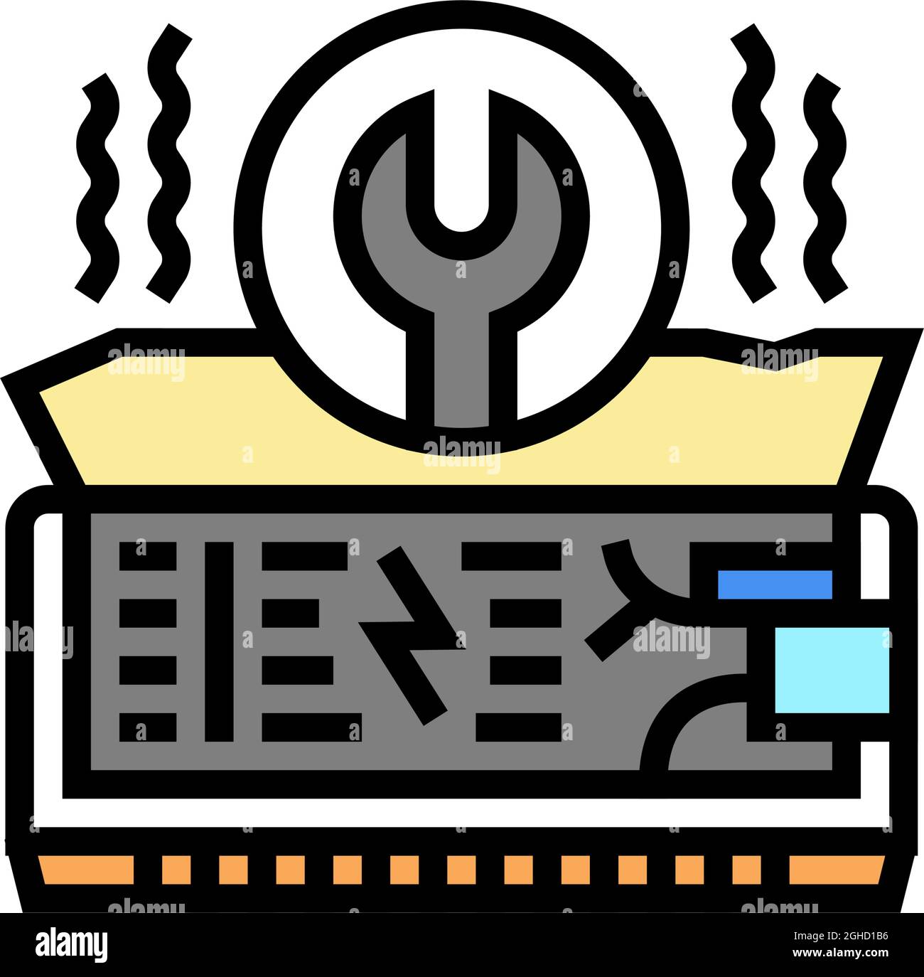 air conditioning repair color icon vector illustration Stock Vector ...