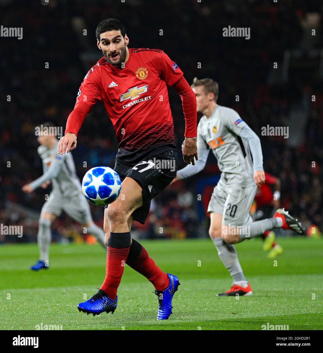 Manchester United's Marouane Fellaini during the UEFA Champions League Group H match at Old ...