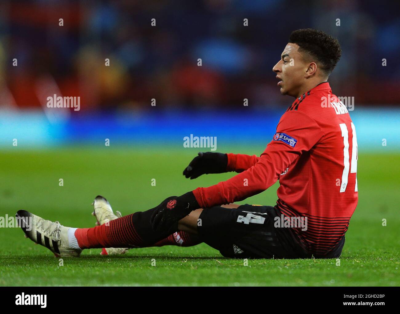 Manchester uniteds jesse lingard reacts hi-res stock photography and ...