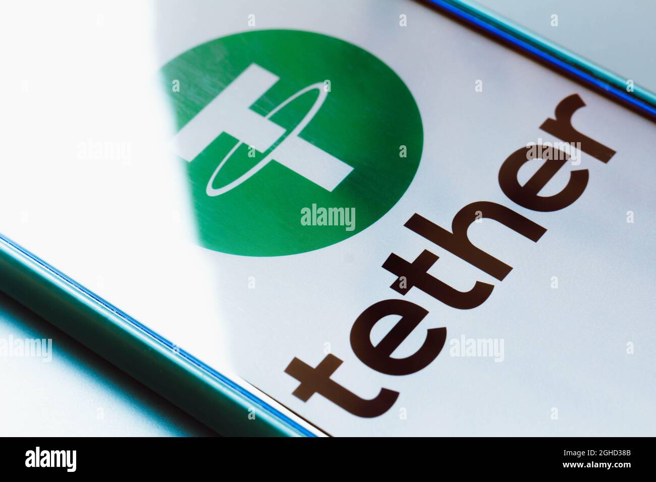 Brazil. 06th Sep, 2021. In this photo illustration the Tether logo seen ...