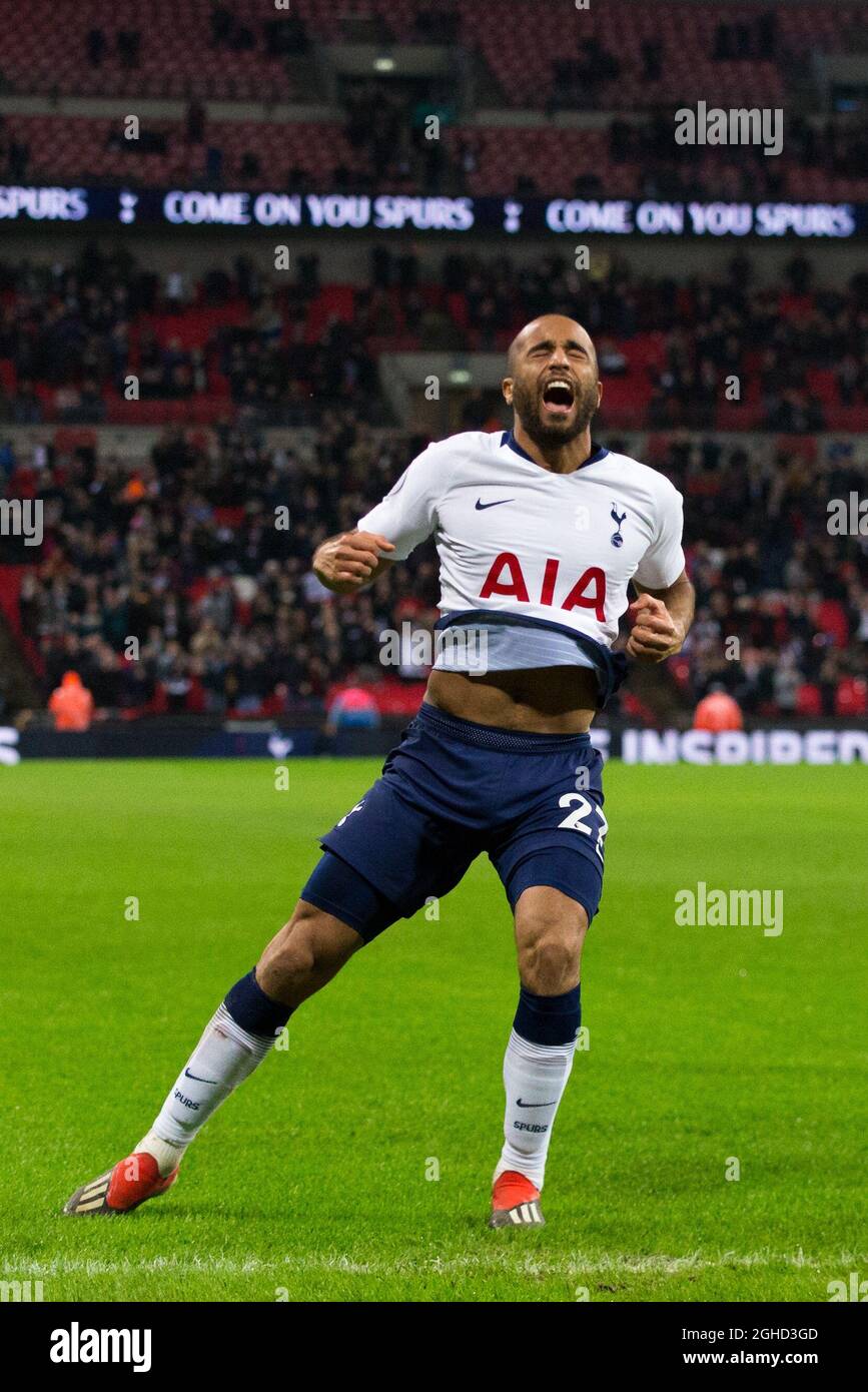 Lucas Moura Of Tottenham Hotspur Celebrates Scoring His Side s Second