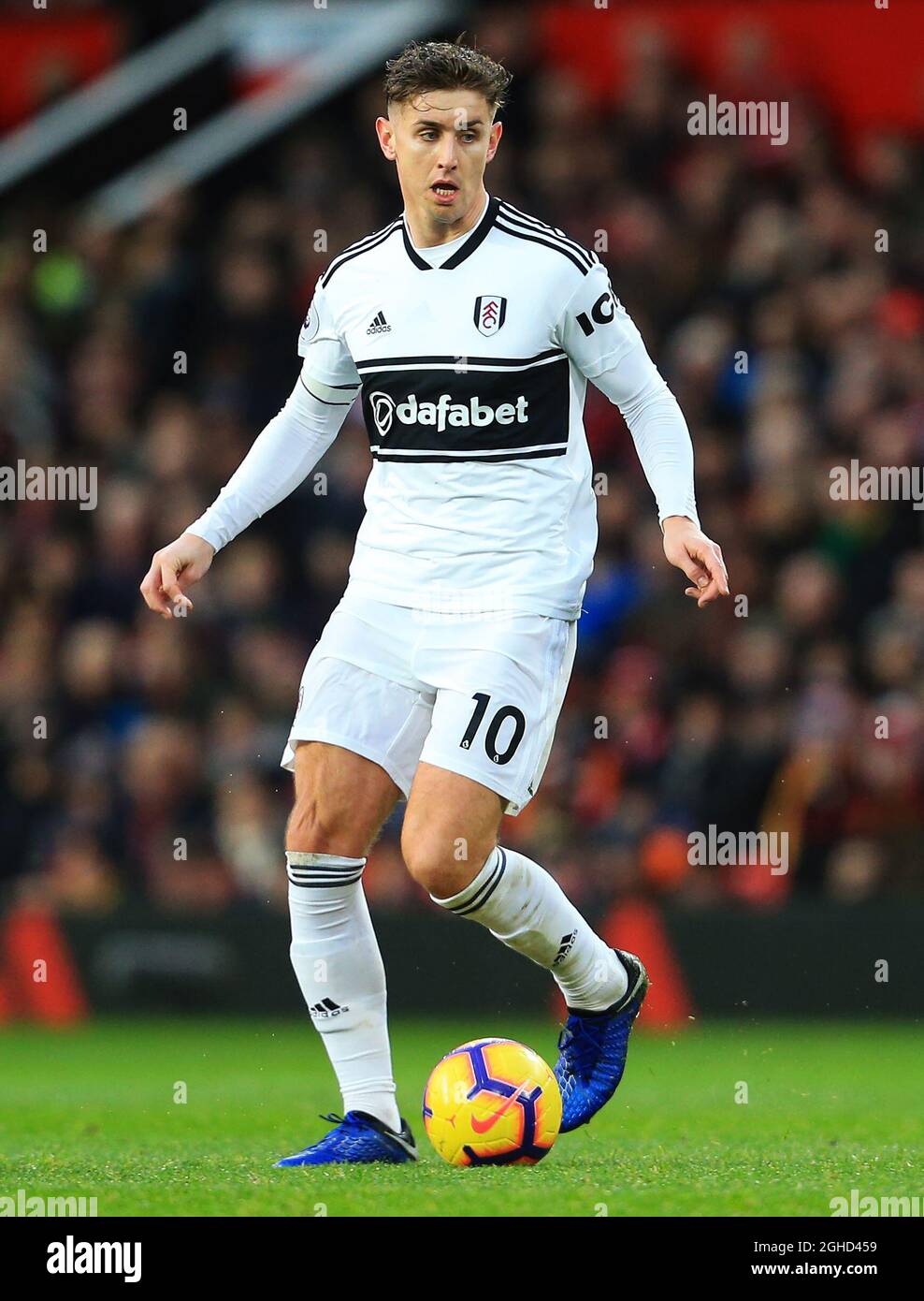 Tom Cairney of Fulham during the Premier League match at Old Trafford ...