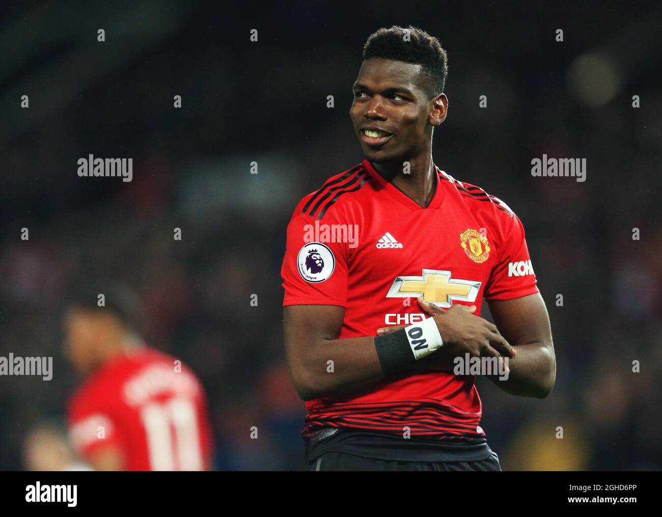 Manchester United's Paul Pogba celebrates after scoring his teams first ...