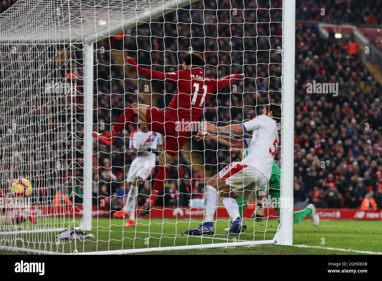 Mohamed Salah of Liverpool scores a goal during the Premier League ...