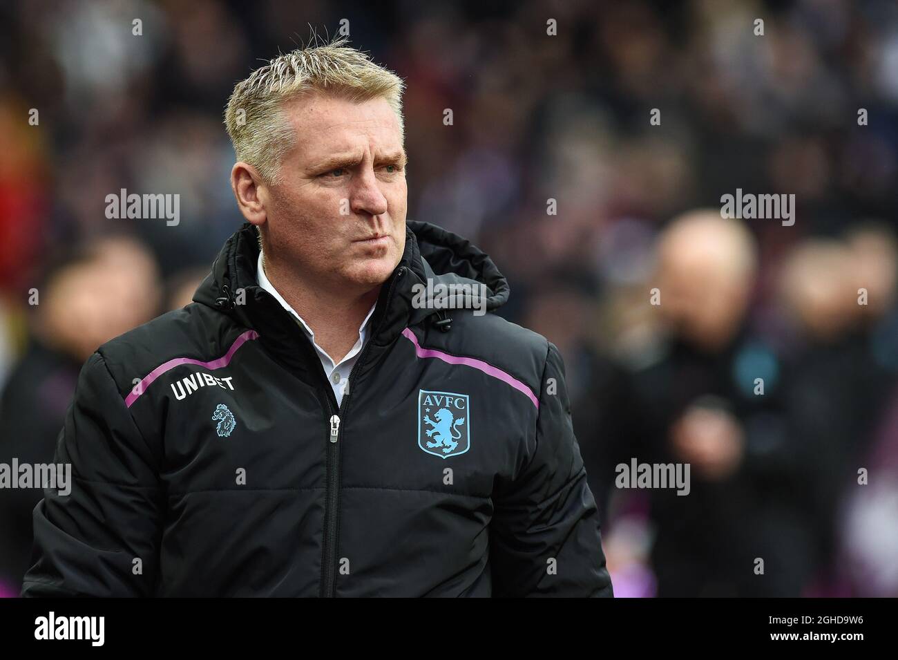 Dean Smith manager of Aston Villa during the Sky Bet Championship match ...