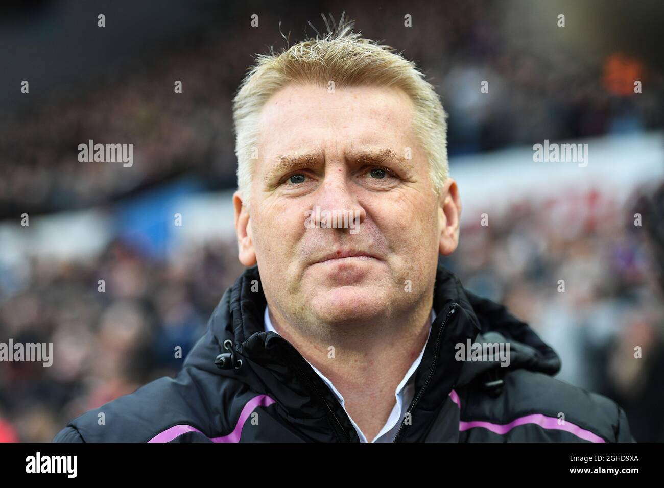 Dean Smith manager of Aston Villa during the Sky Bet Championship match ...