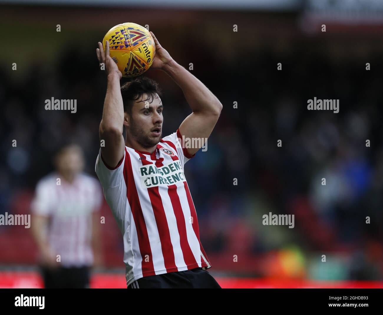 George Baldock of Sheffield Utd during the Sky Bet Championship match ...