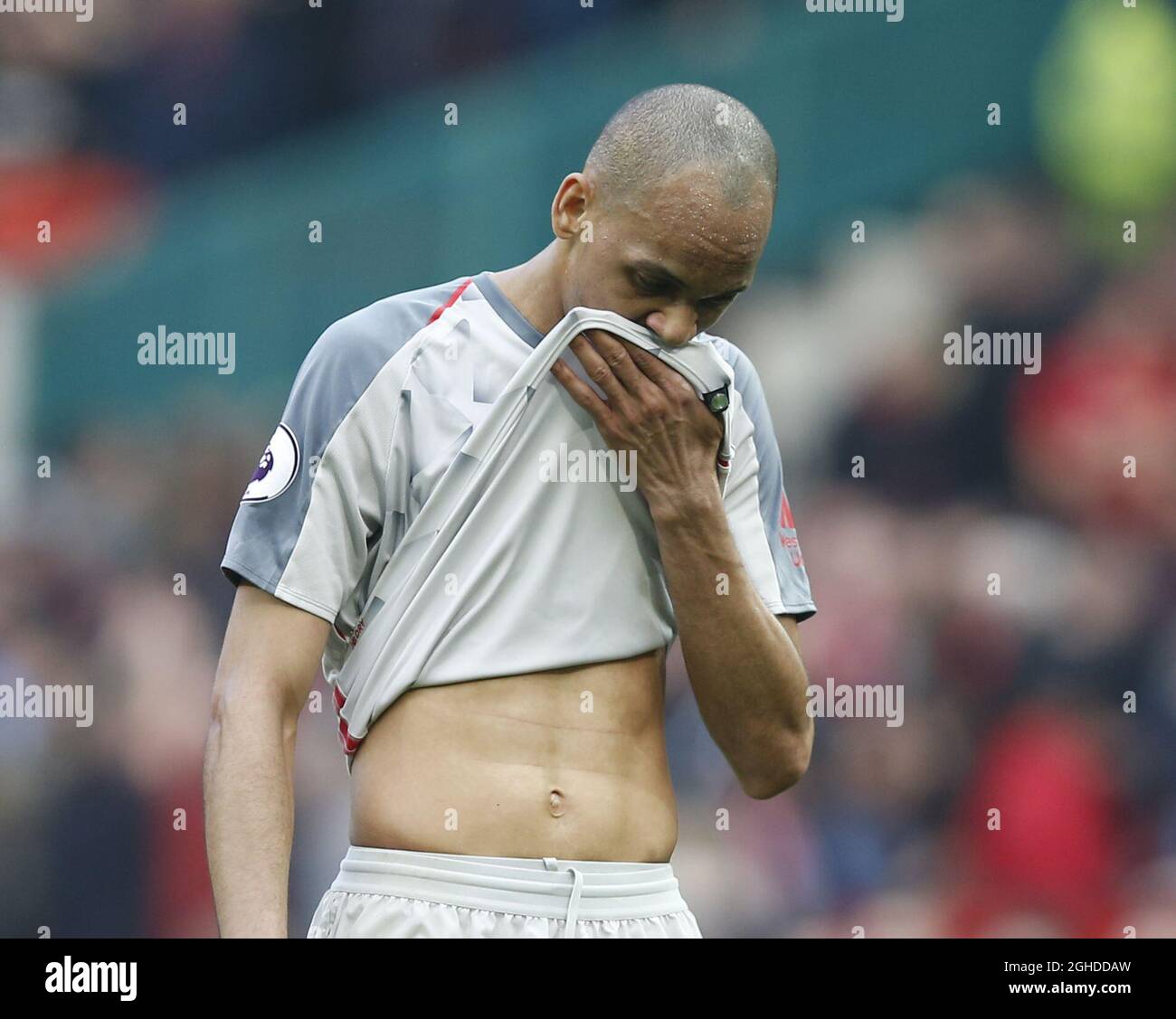 Fabinho of Liverpool dejected during the Premier League match at Old ...