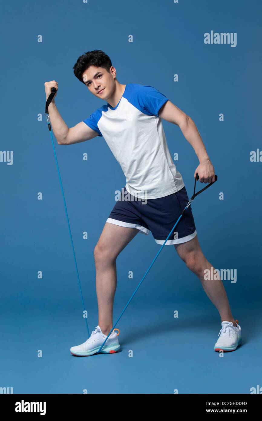 Resistance band men hi-res stock photography and images - Alamy